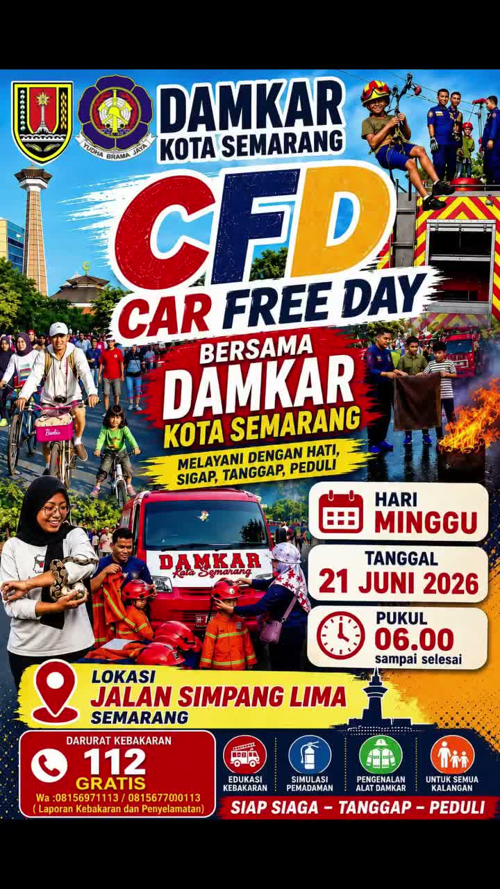Car Free Day (CFD) bersama Damkar Kota Semarang - PPID Kota Semarang